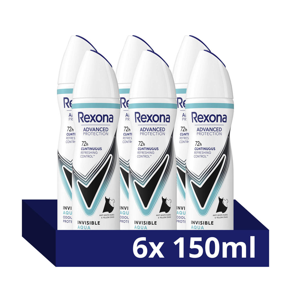 Rexona Women Advanced Protection Invisible Aqua anti-transpirant spray ...