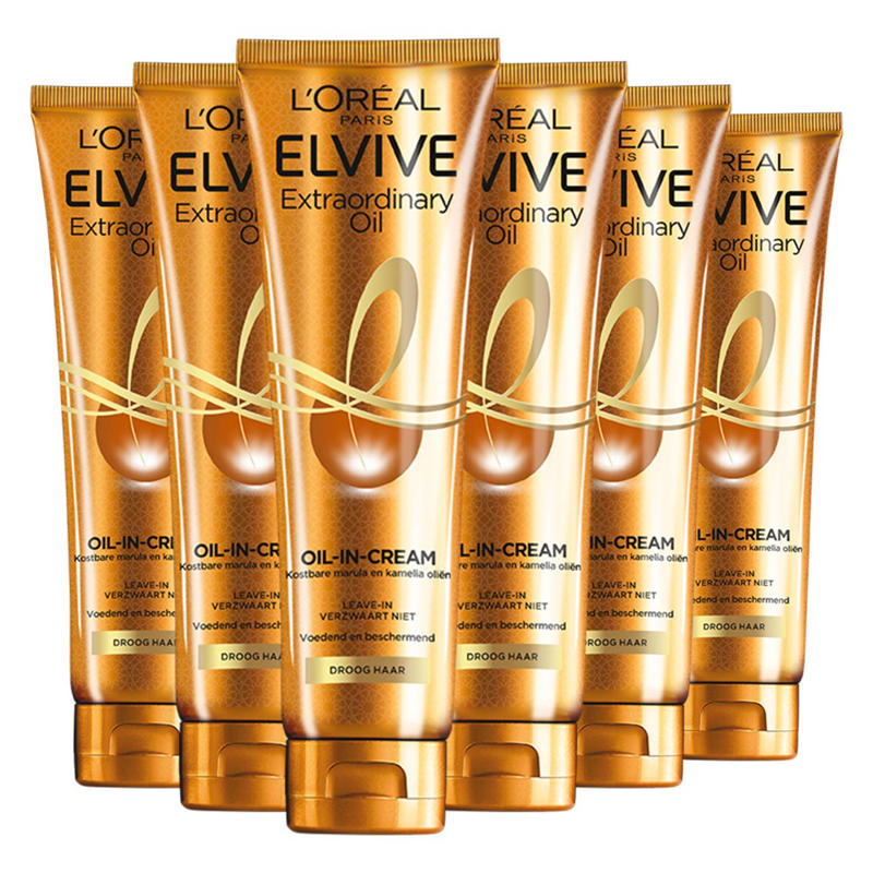 L'Oréal Paris Elvive Extraordinary Oil-in-Cream haarserum - 6 stuks ...