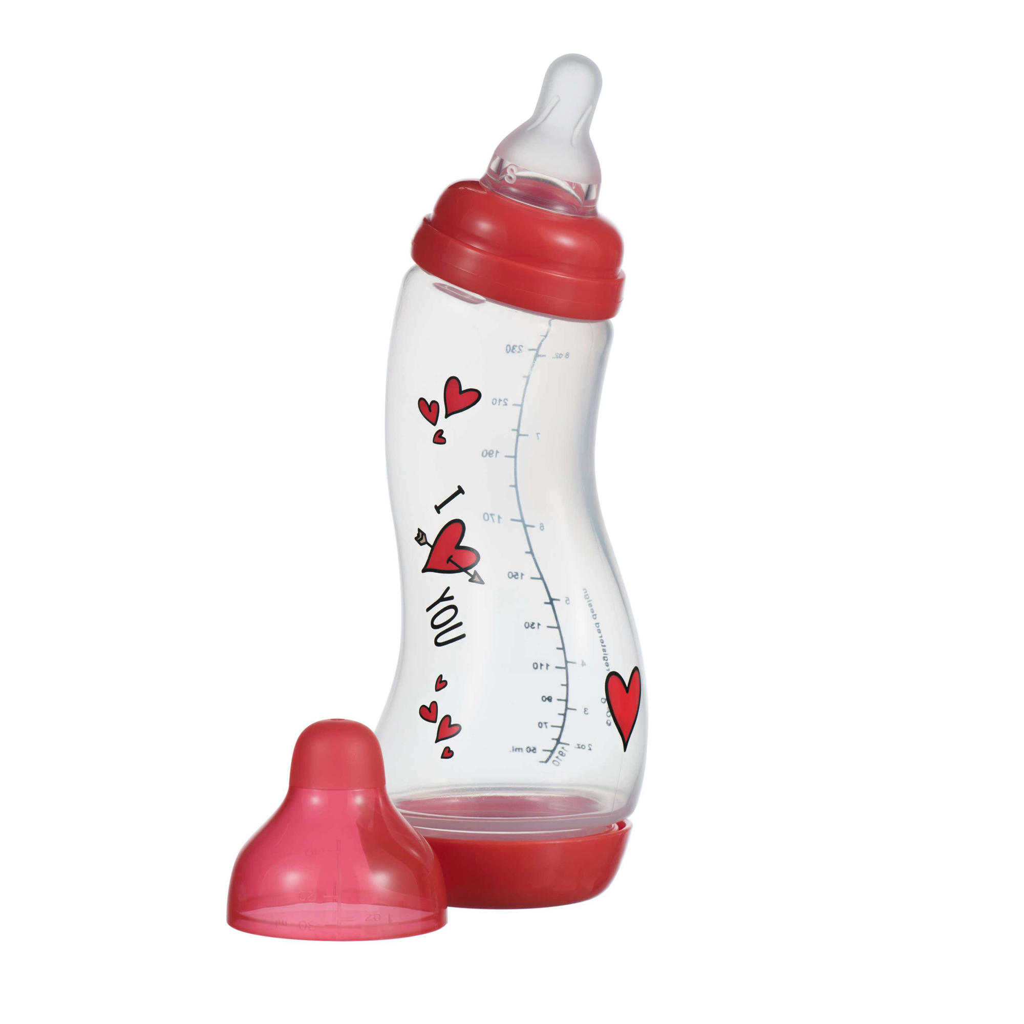 Difrax Natural S-Babyfles Anti Koliek - 250 ml - I Love - Anti Colic ...