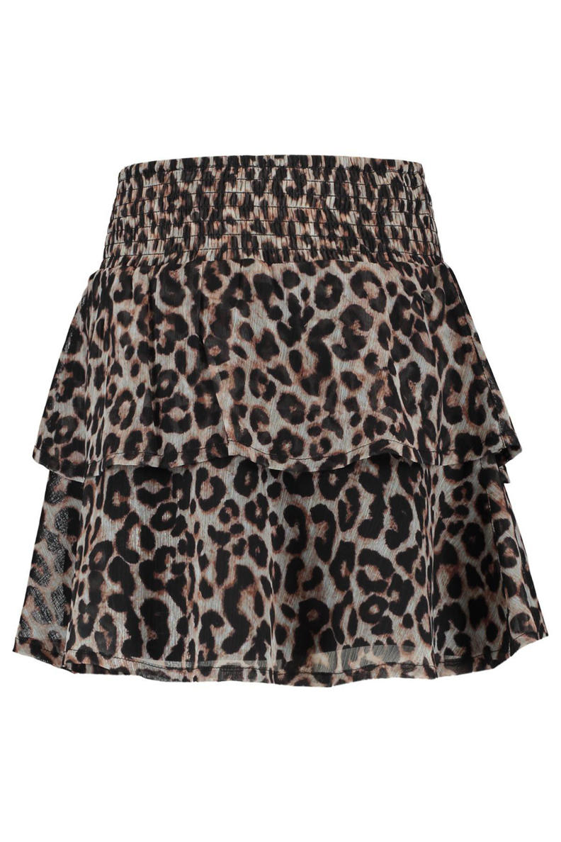 CoolCat Junior rok Ruby met panterprint bruin/beige/zwart | kleertjes.com