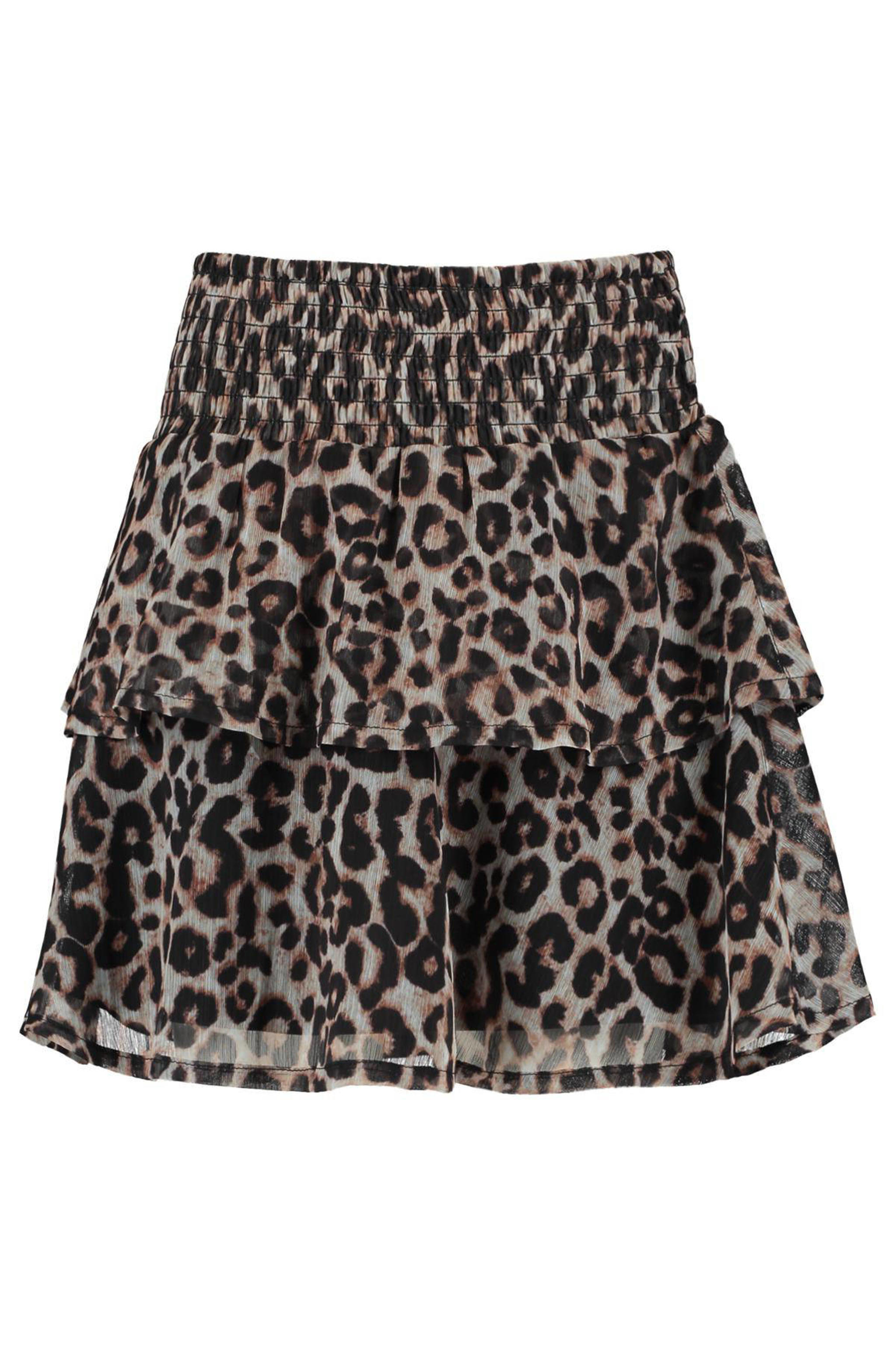 CoolCat Junior rok Ruby met panterprint bruin/beige/zwart | kleertjes.com