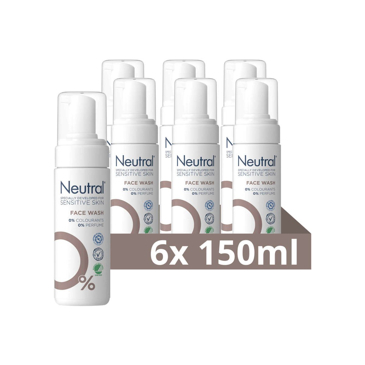 Neutral face wash lotion Parfumvrij - 6 x 150 ml | kleertjes.com