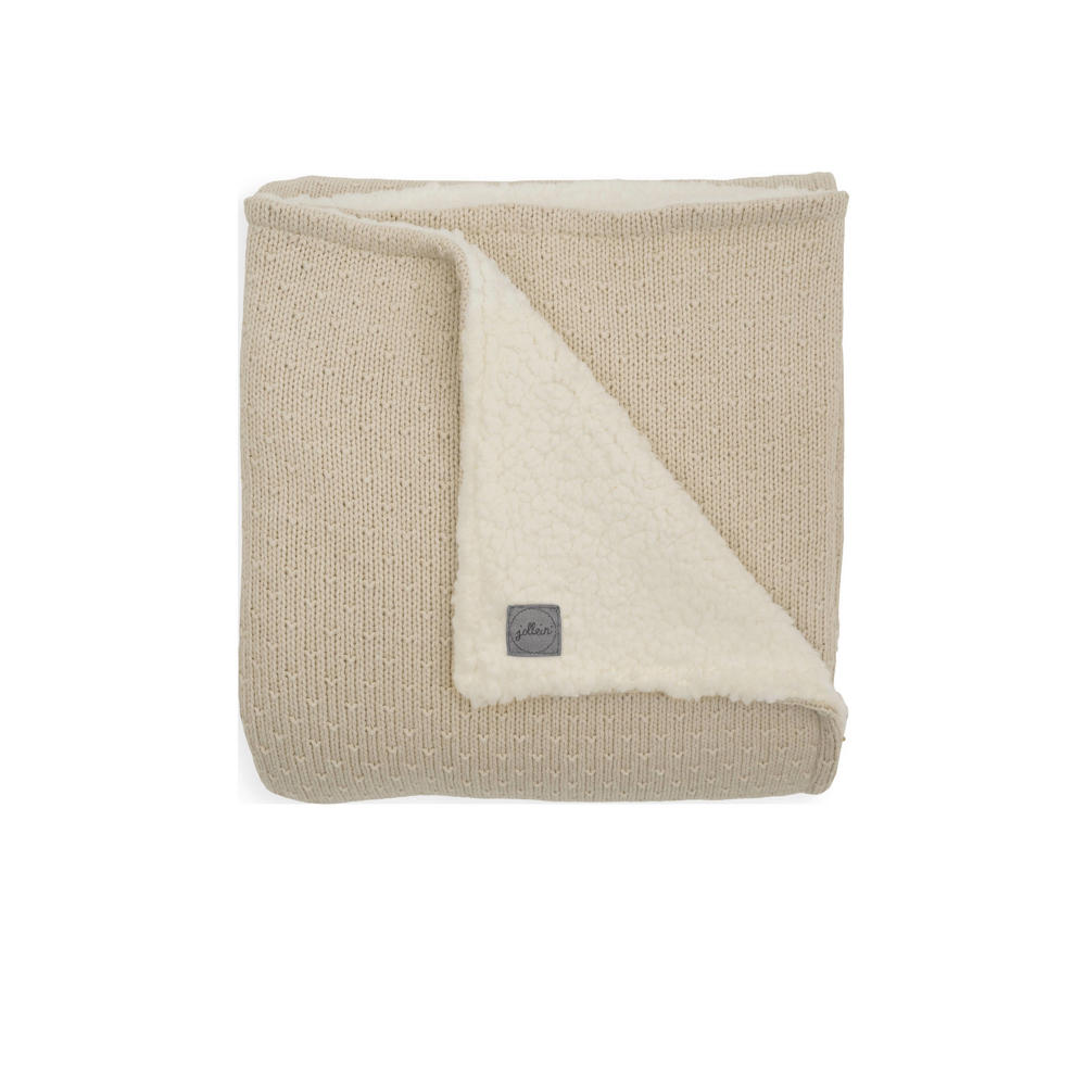 Jollein baby ledikant deken teddy 100x150cm Bliss knit nougat ...