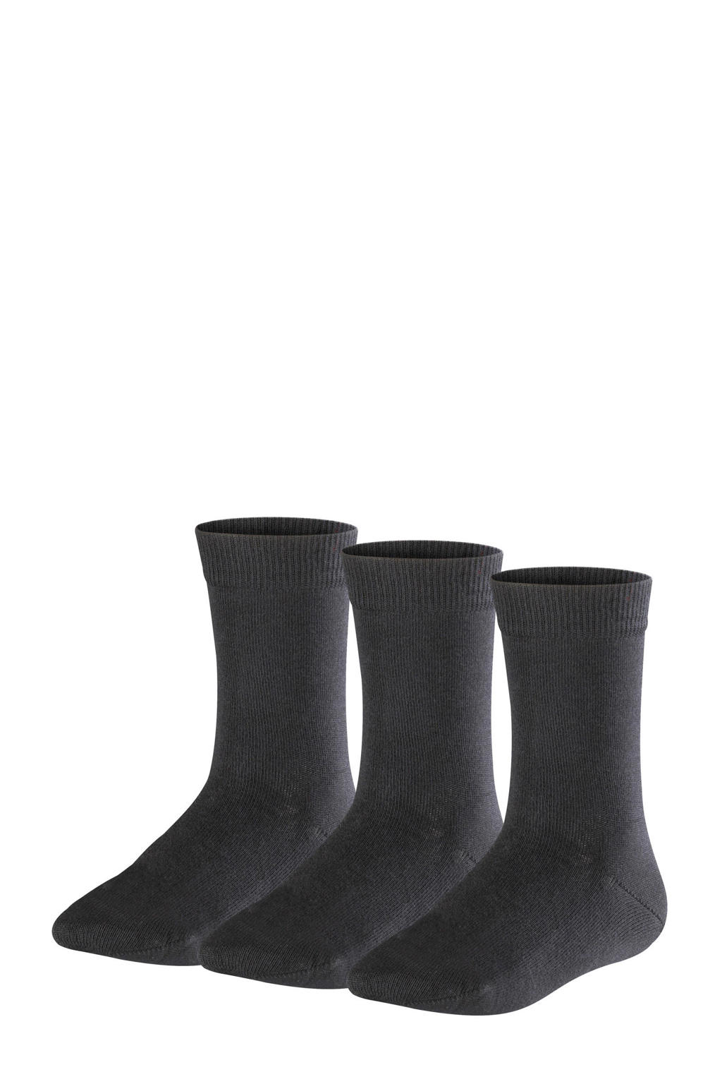 FALKE Family sokken - set van 3 zwart | kleertjes.com