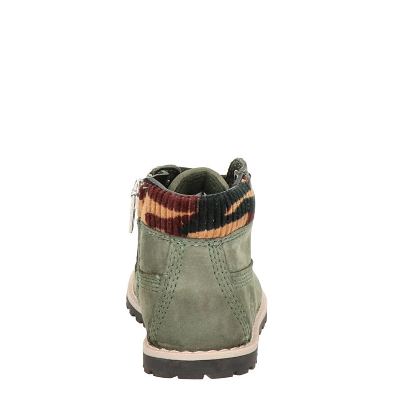 Timberland Pokey Pine nubuck veterboots groen | kleertjes.com