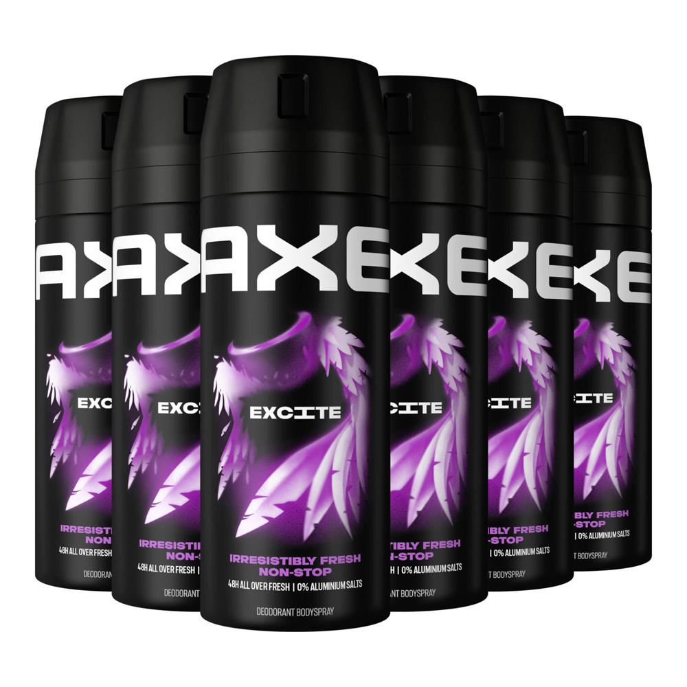 Axe Excite deodorant bodyspray - 6 x 150 ml | kleertjes.com