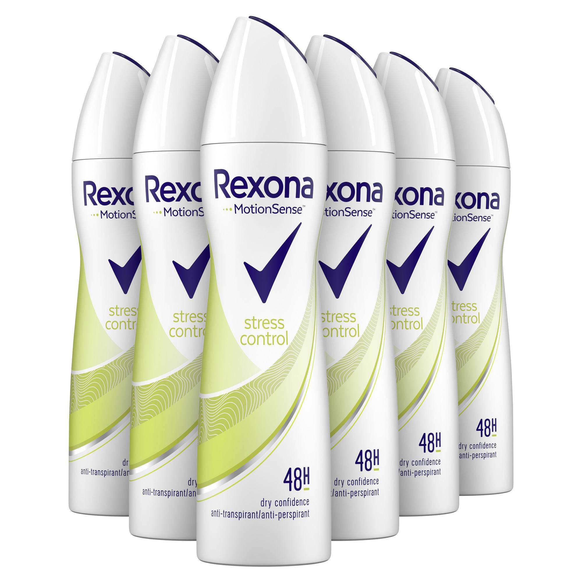 Rexona Women Stress Control anti-transpirant spray - 6 x 150 ml ...