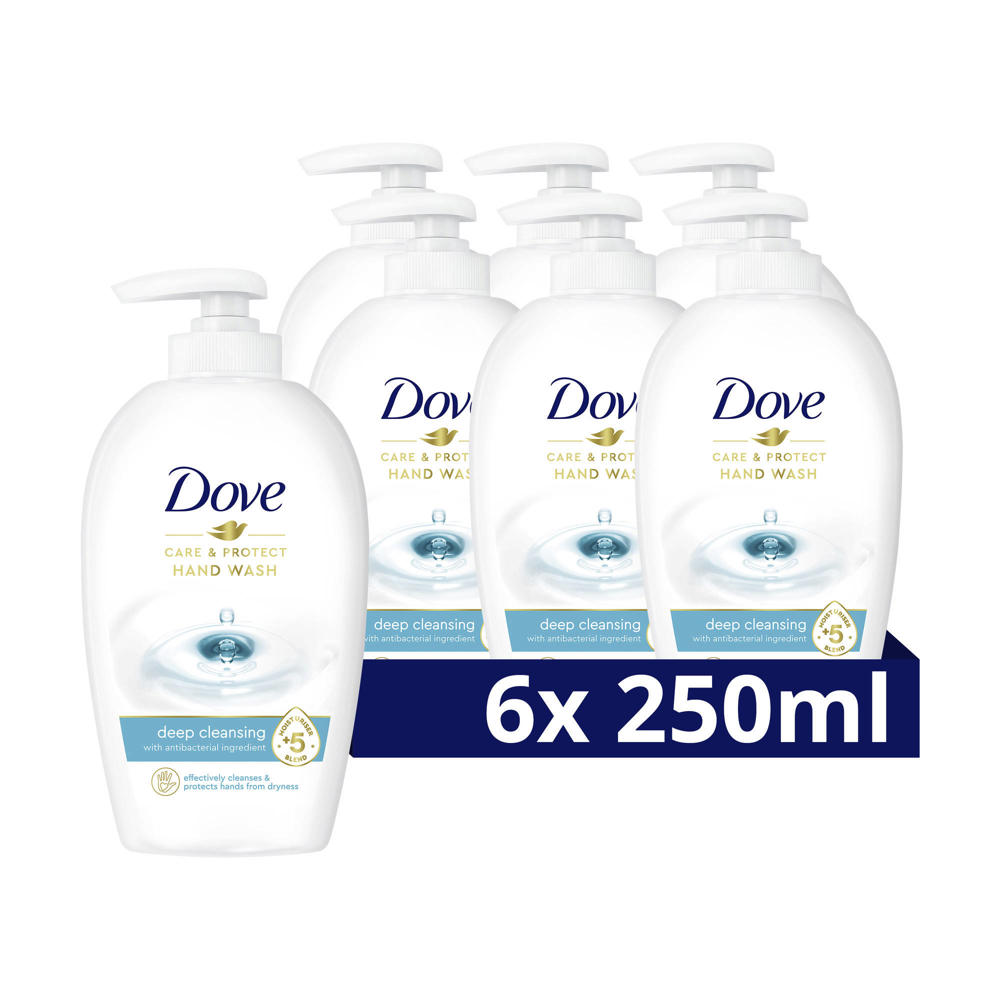 Dove Care & Protect handzeep - 6 x 250 ml | kleertjes.com