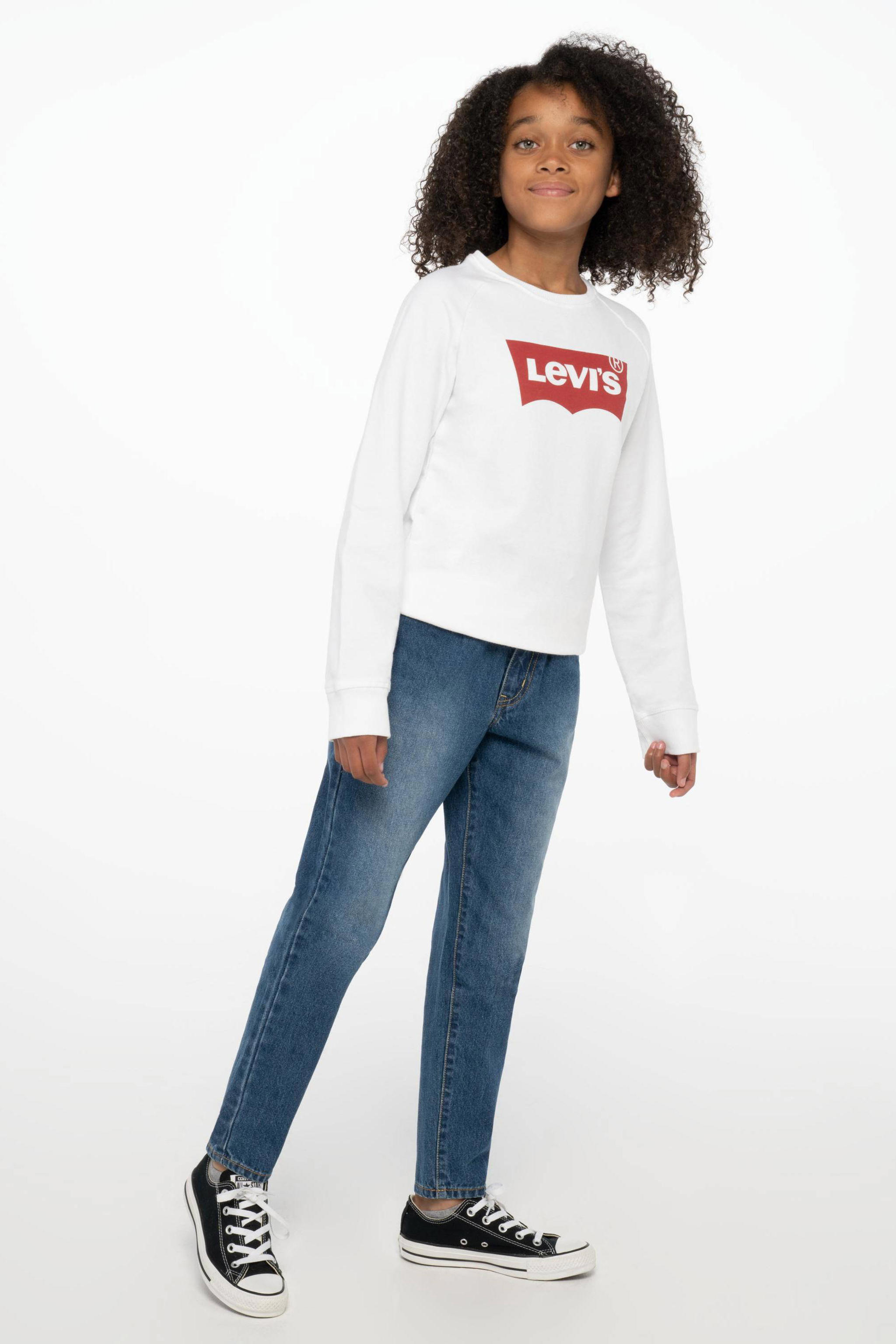 Levi's Kids sweater Key item met logo wit | kleertjes.com