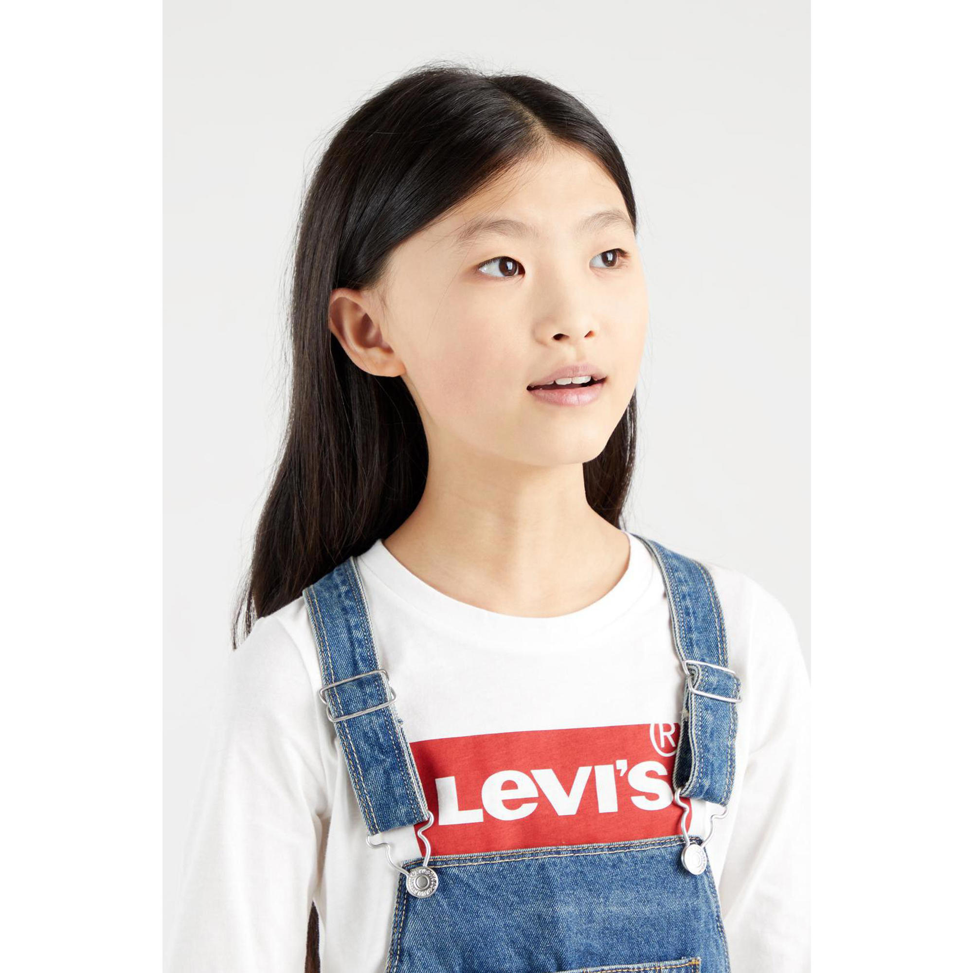 Levi's Kids longsleeve Batwing met logo wit | kleertjes.com