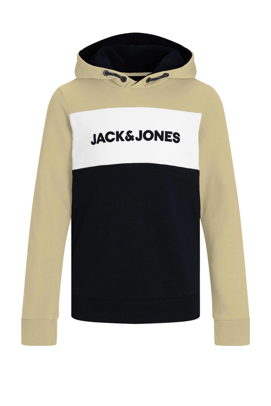 JACK & JONES JUNIOR hoodie JJELOGO met logo geel | kleertjes.com