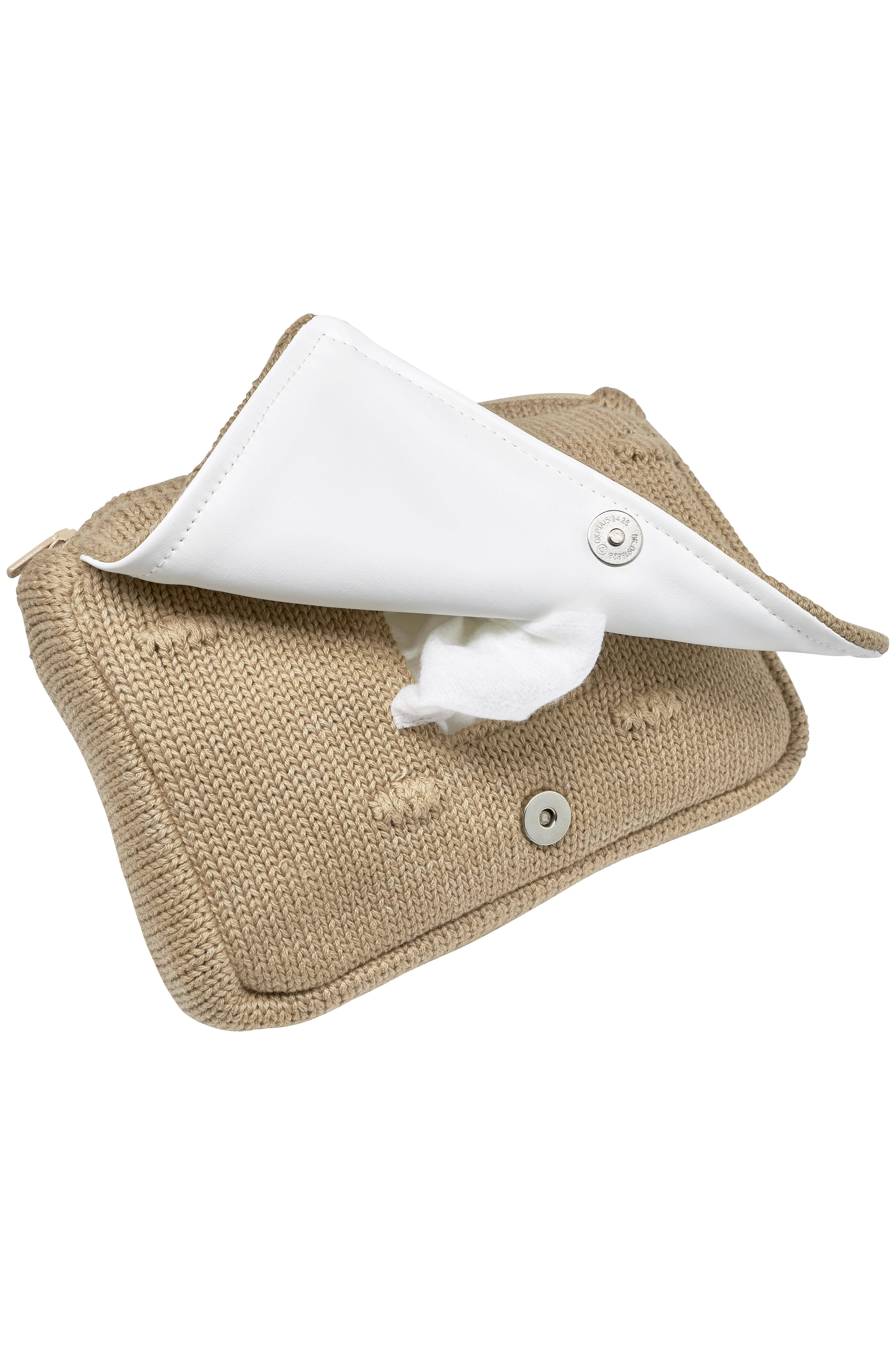 Meyco babydoekjes box Knots taupe | kleertjes.com
