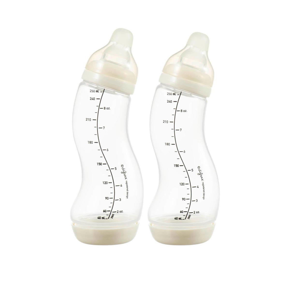Difrax Natural S-Babyfles Anti Koliek - 250 ml - Créme - 2 Stuks - Anti ...