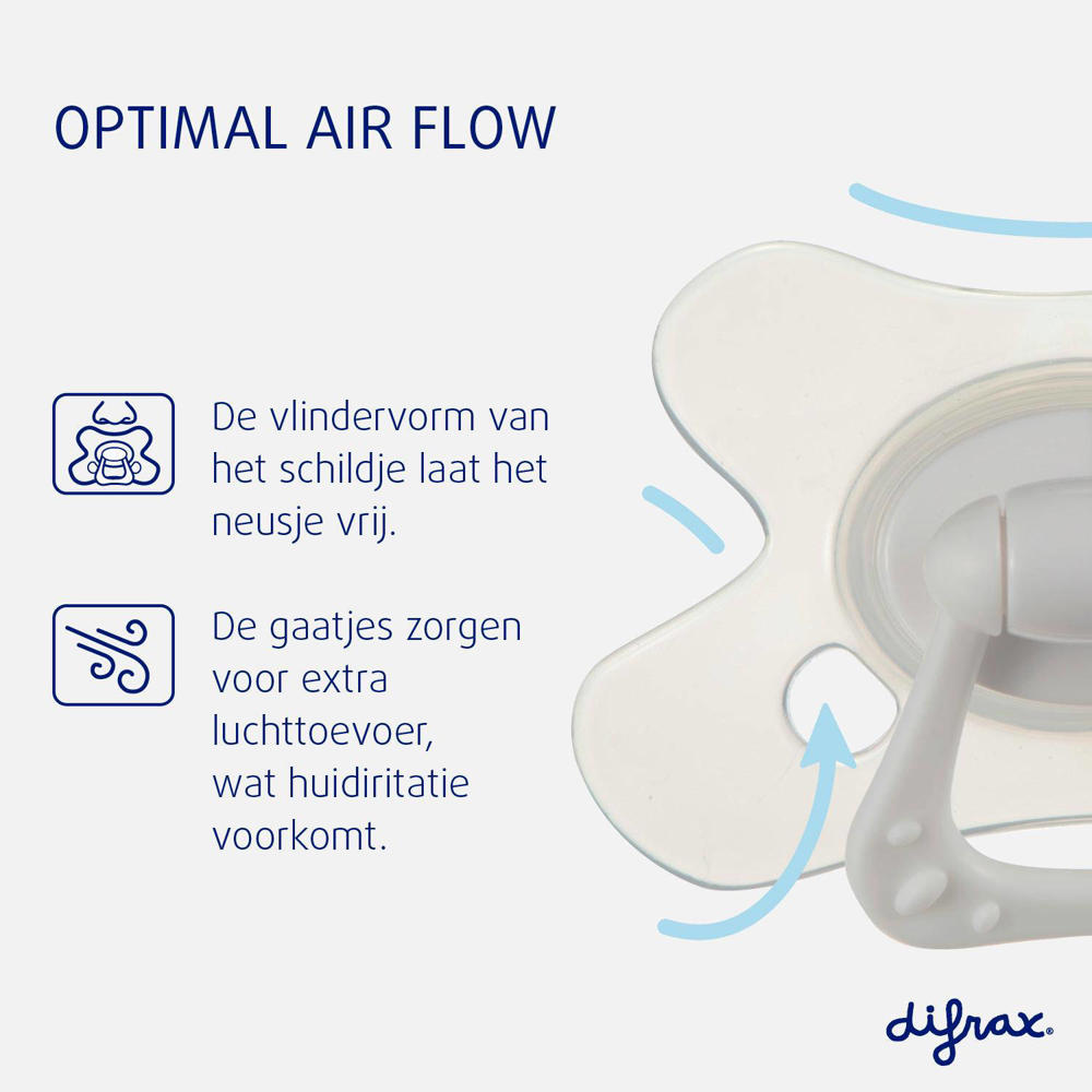 Difrax Dental Fopspeen - 18+ Maanden - Roodbruin - 2 stuks | kleertjes.com