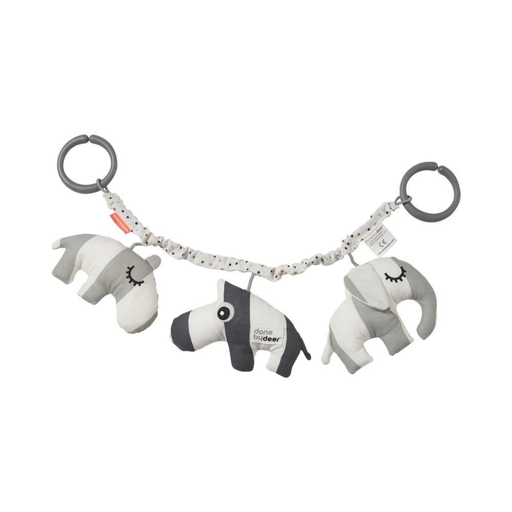 Done by Deer Kinderwagenspeelgoed Deer friends Grey | kleertjes.com