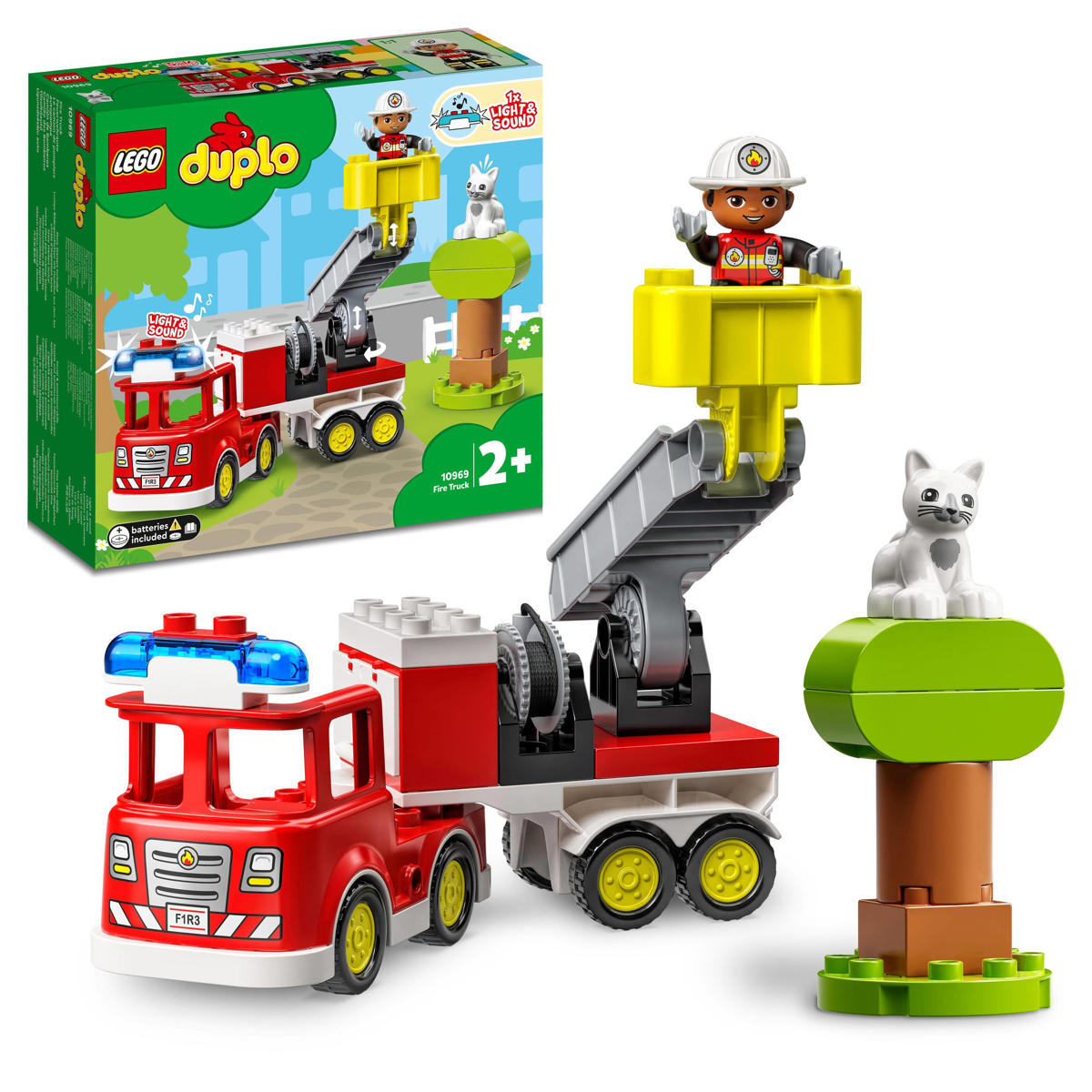 LEGO DUPLO Town Brandweerauto, Educatief Peuter Speelgoed met Dieren ...