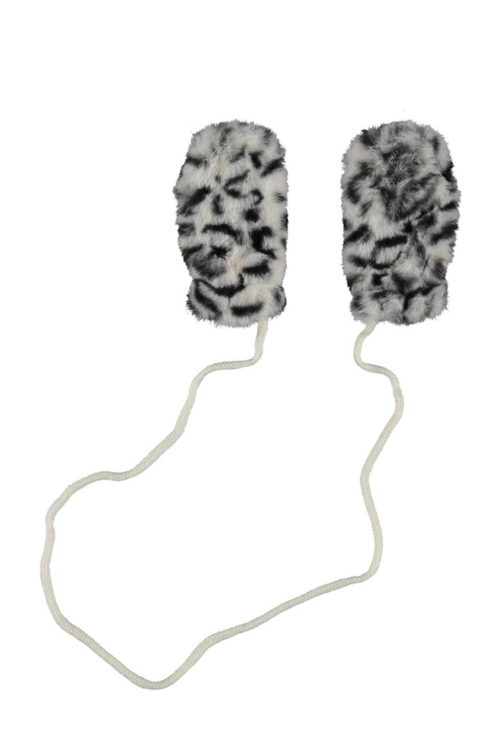 Sarlini imitatiebont wanten met panterprint zand/zwart | kleertjes.com