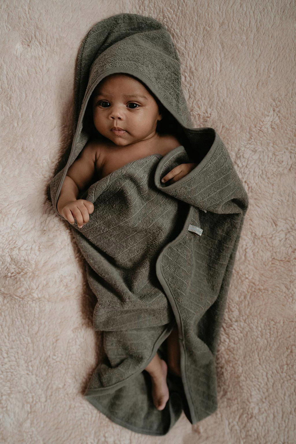 Snoozebaby badcape Storm Grey | kleertjes.com