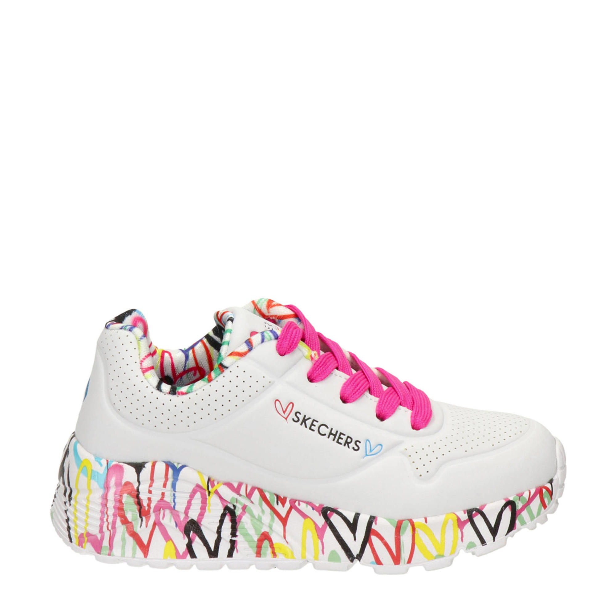 Skechers Uno Light sneakers wit/multi | kleertjes.com