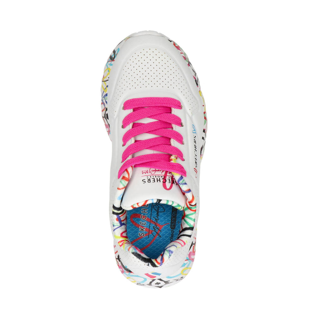 Skechers Uno Light sneakers wit/multi | kleertjes.com