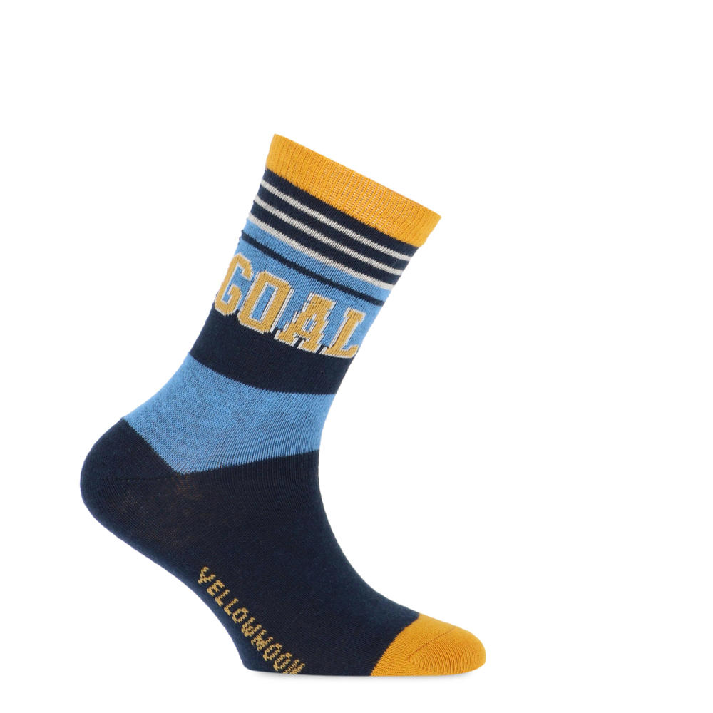 Yellow Moon sokken met print - set van 2 donkerblauw | kleertjes.com