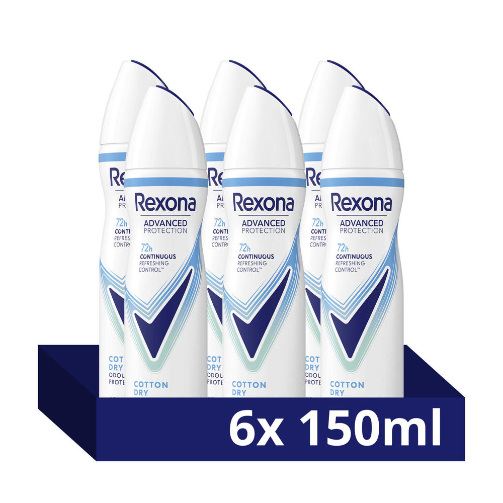 Rexona Women Advanced Protection Cotton Dry anti-transpirant spray - 6 ...