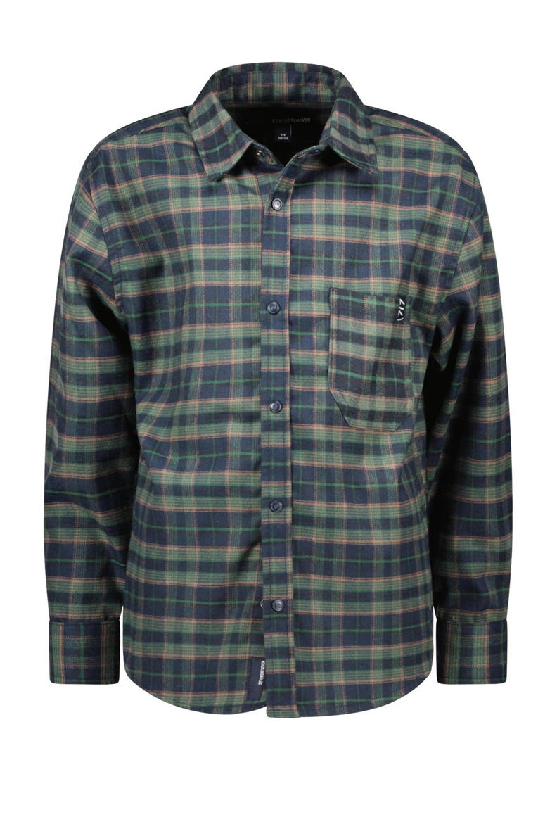 SEVENONESEVEN geruit overhemd blauw/groen | kleertjes.com