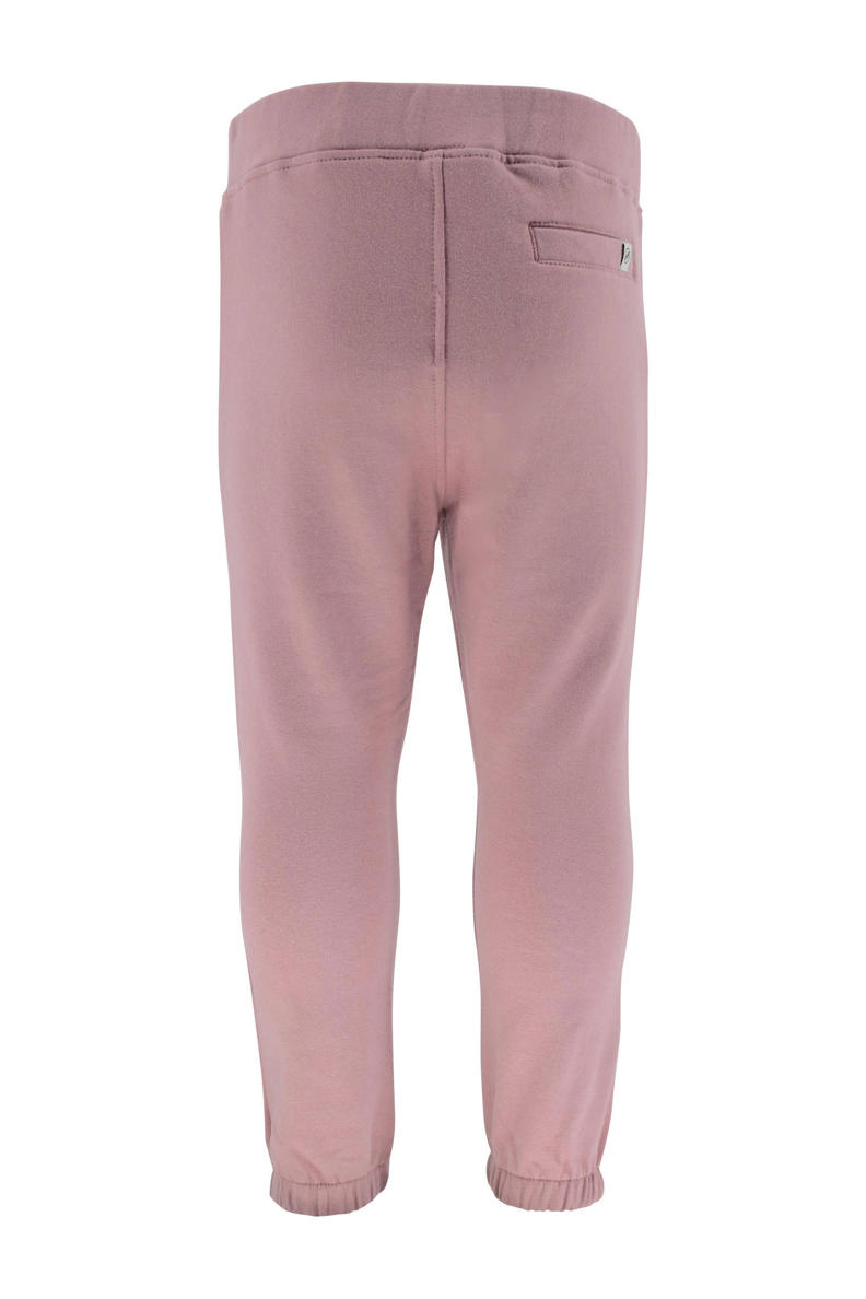 Born by Kiddo United regular fit joggingbroek Florieke met logo oudroze ...