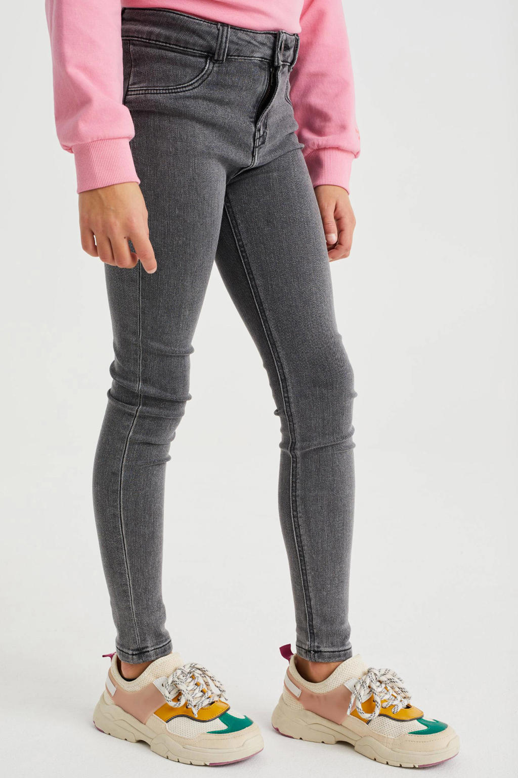WE Fashion super skinny jeans grey denim | kleertjes.com