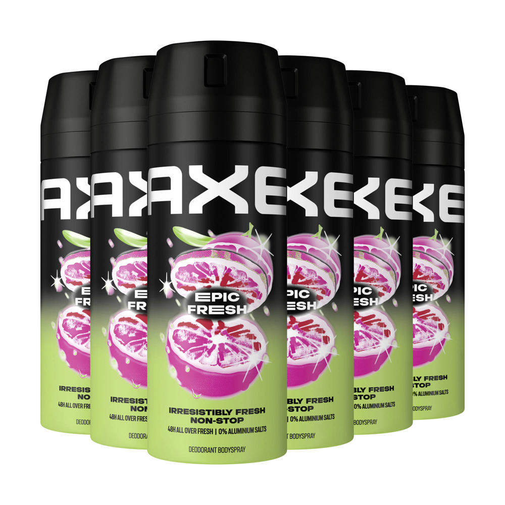 Axe Epic Fresh deodorant bodyspray - 6 x 150 ml | kleertjes.com