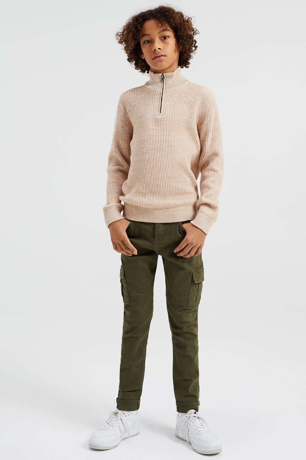 WE Fashion gemêleerde trui beige | kleertjes.com