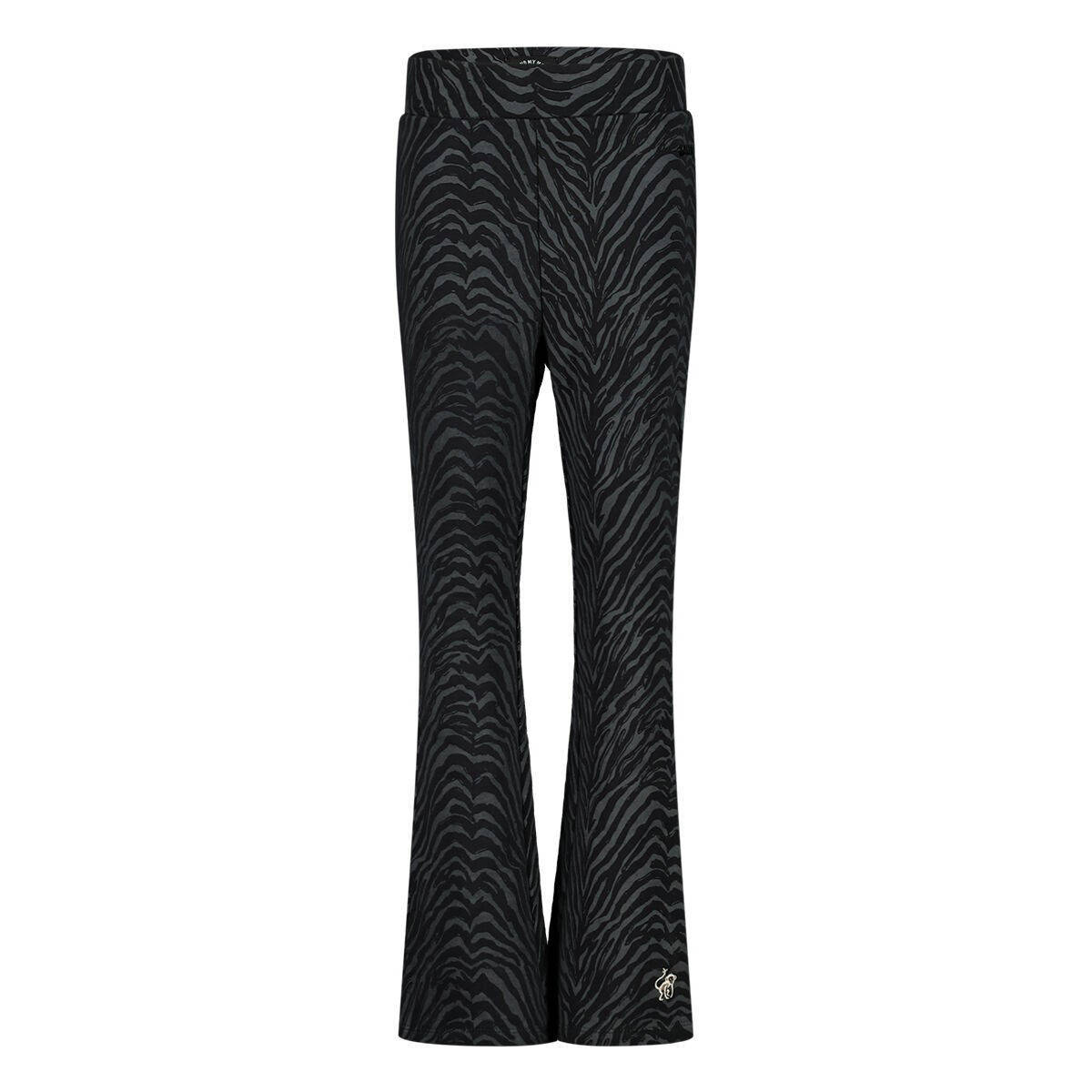 Me & My Monkey flared broek met zebraprint grijs/zwart | kleertjes.com
