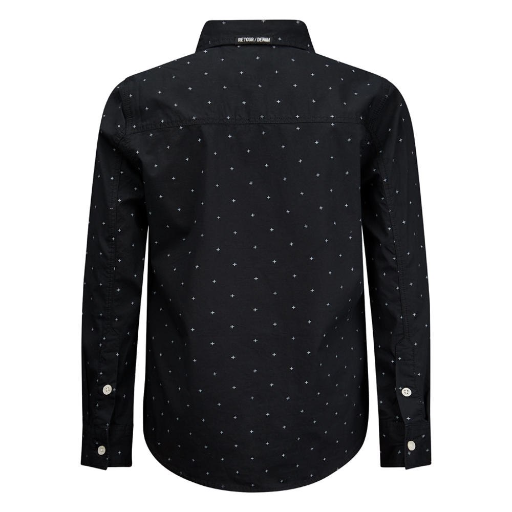 Retour Jeans overhemd met stippen zwart | kleertjes.com
