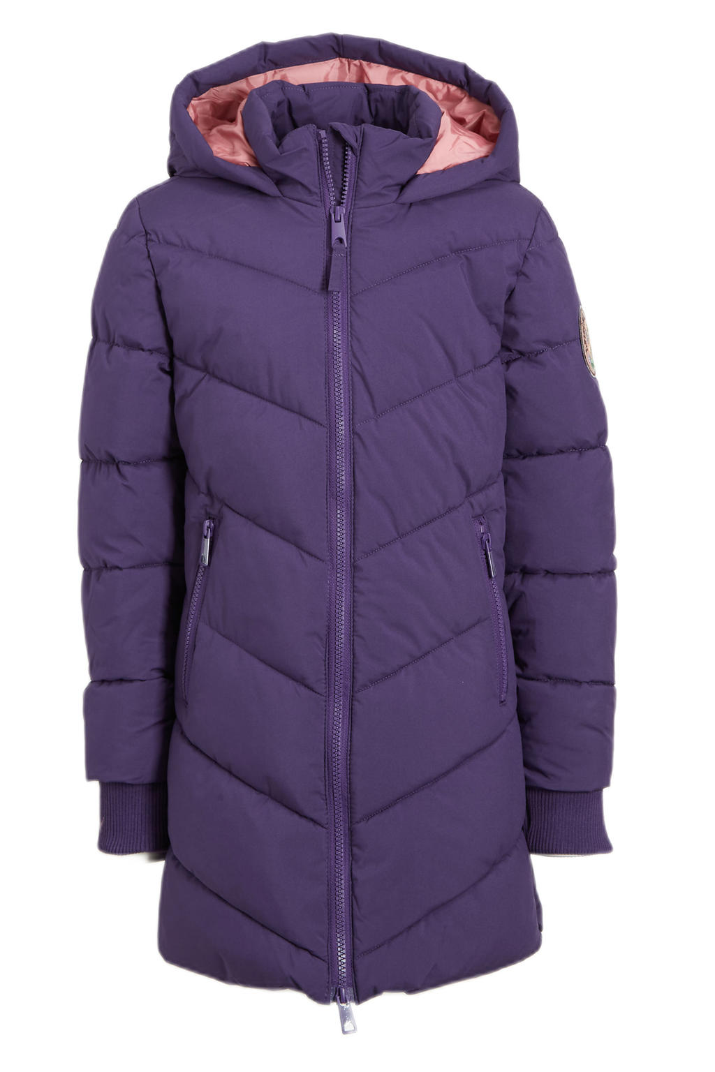Jake Fischer gewatteerde winterjas paars | kleertjes.com