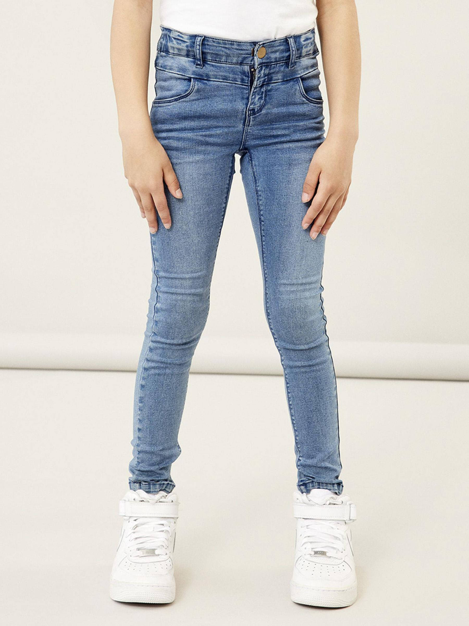 NAME IT KIDS skinny jeans NKFPOLLY medium blue denim | kleertjes.com