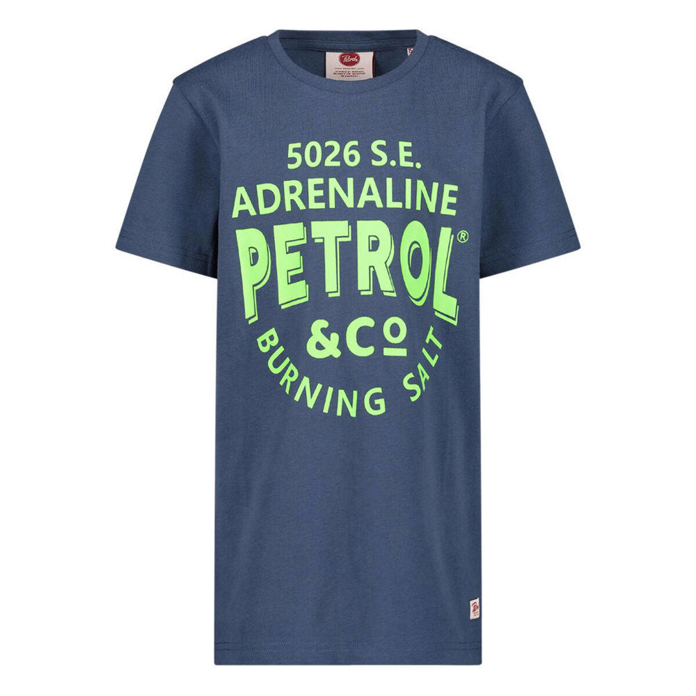 Petrol Industries T-shirt met logo blauw | kleertjes.com