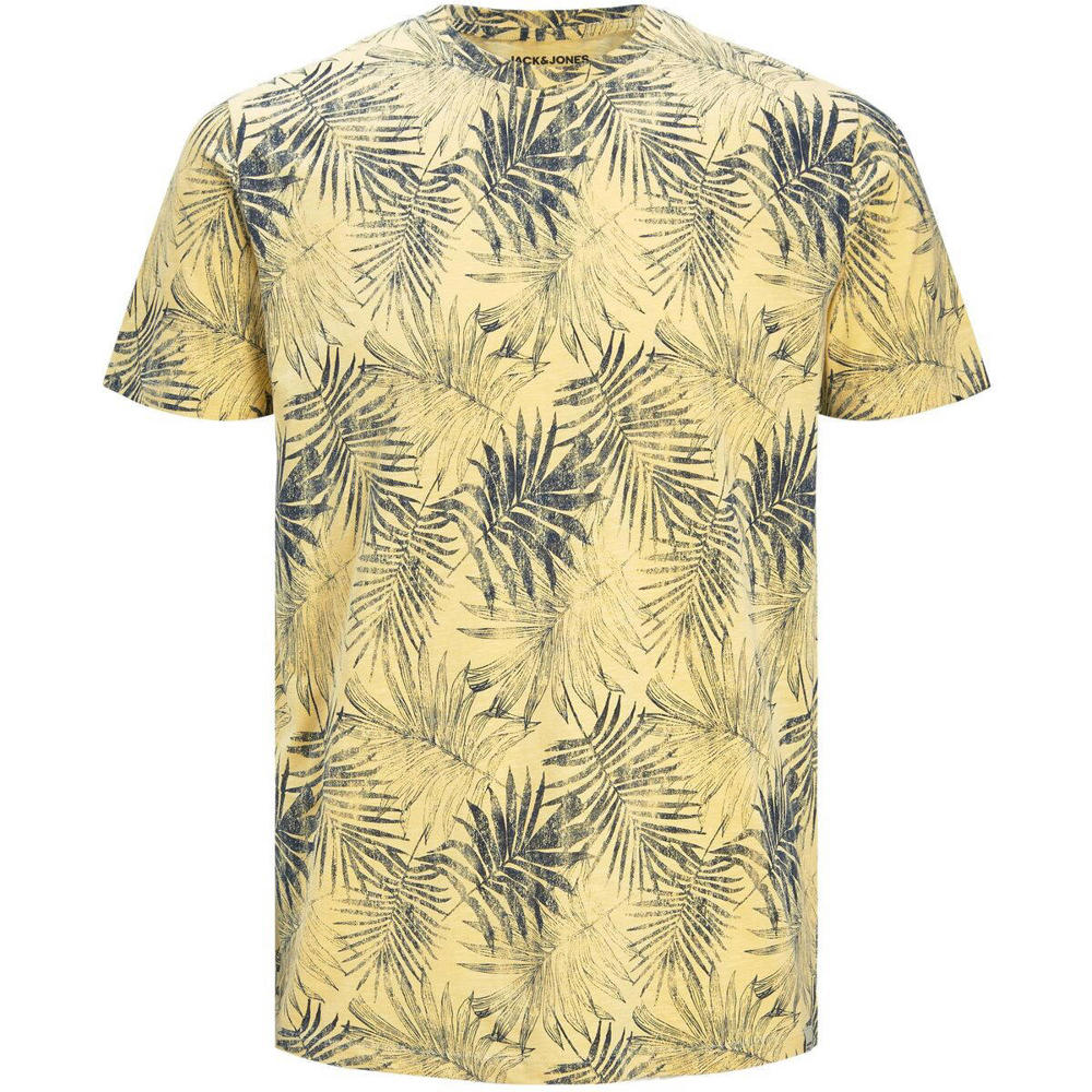 JACK & JONES JUNIOR T-shirt met all over print geel | kleertjes.com