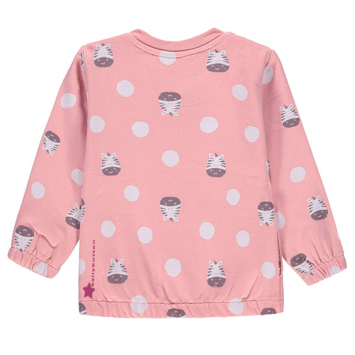 bellybutton baby sweatvest met katoen roze | kleertjes.com