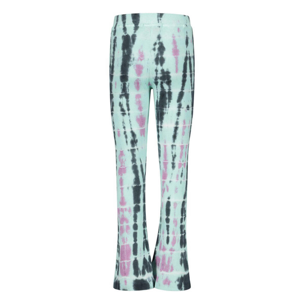 29FT flared broek met all over print lichtblauw | kleertjes.com