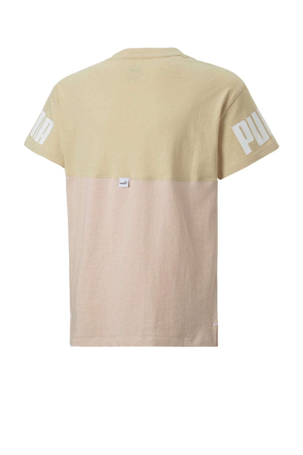Puma T-shirt met logo beige kopen? | Morgen in huis | kleertjes.com