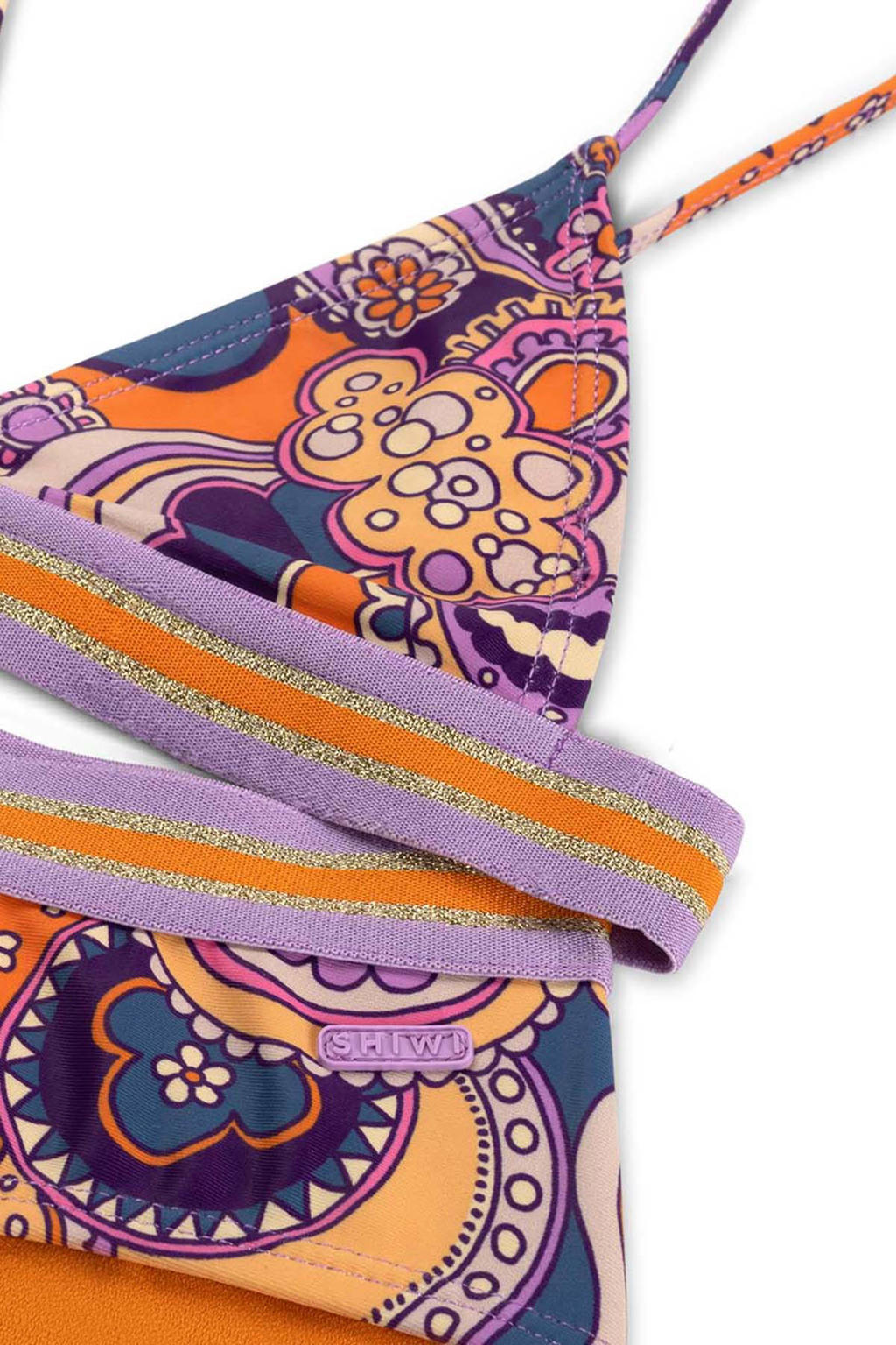 Shiwi triangel bikini Luna oranje/paars | kleertjes.com