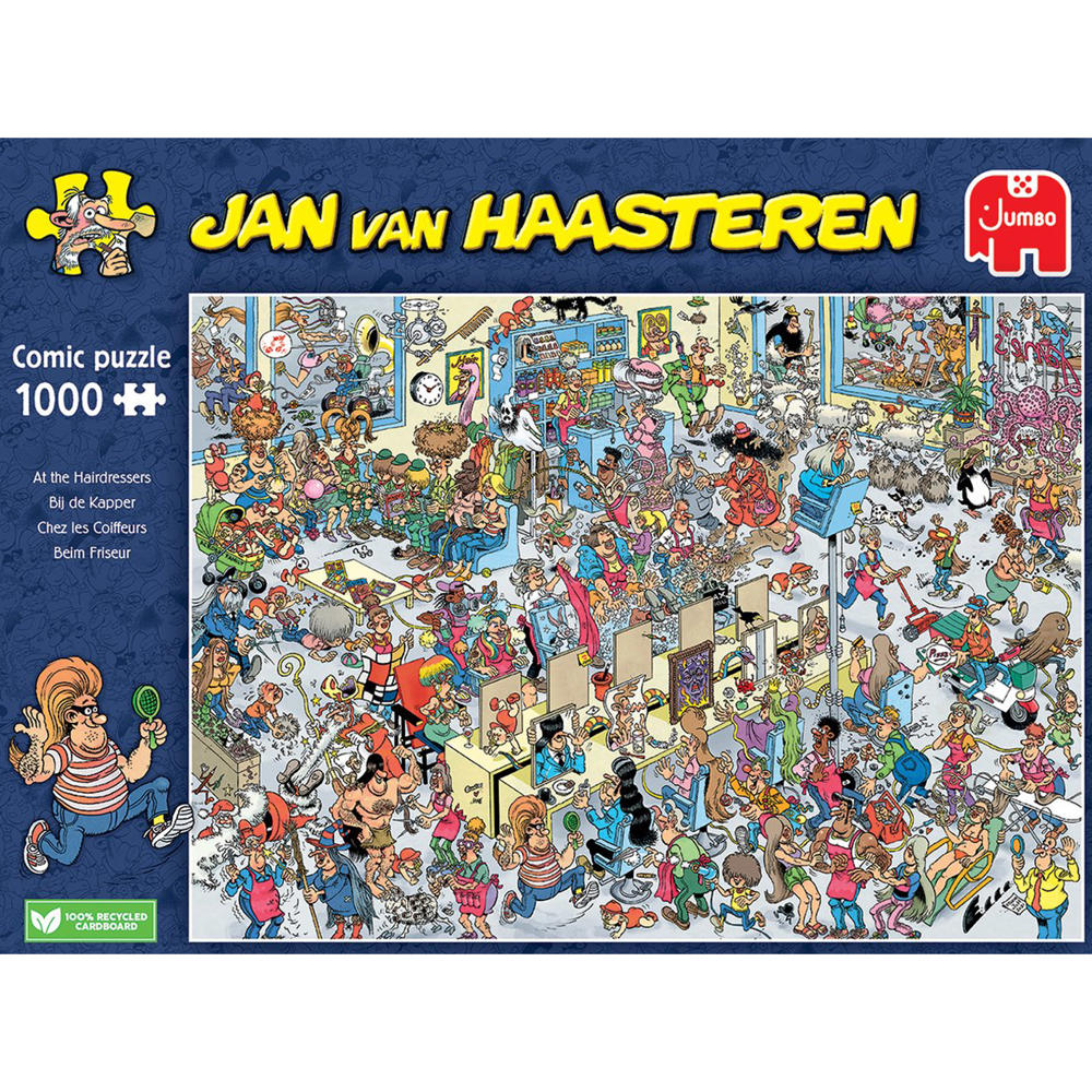 Jan van Haasteren bij de kapper legpuzzel 1000 stukjes | kleertjes.com