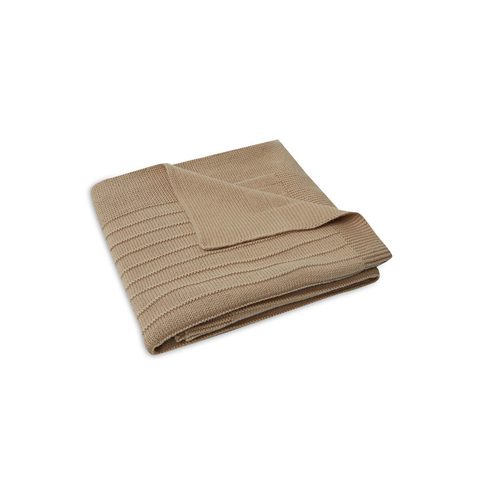 Jollein wiegdeken Pure Knit Biscuit | kleertjes.com