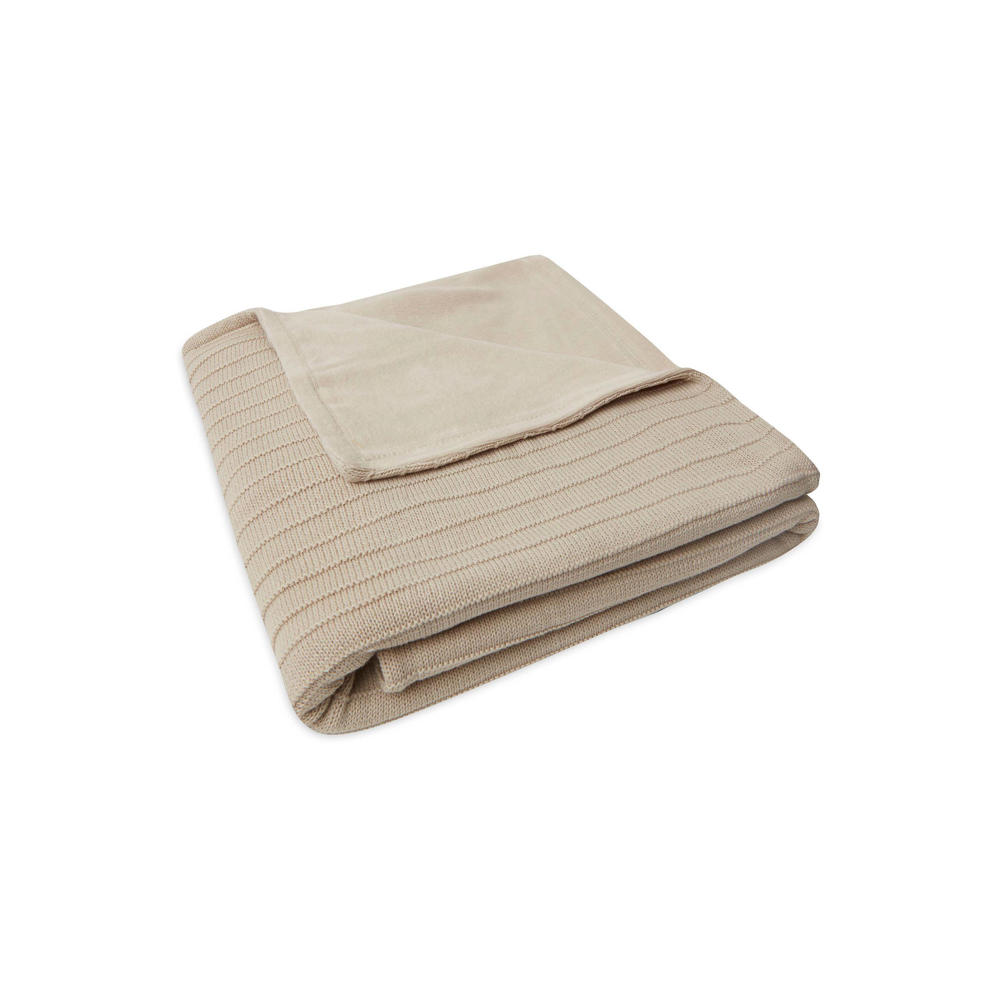 Jollein ledikantdeken Velvet Pure Knit Nougat | kleertjes.com