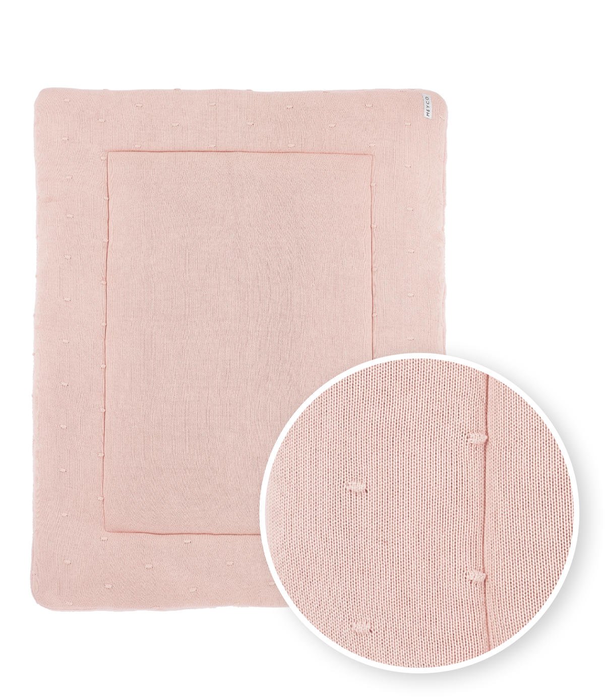 Meyco boxkleed Mini Knots 77x97 cm Soft Pink | kleertjes.com