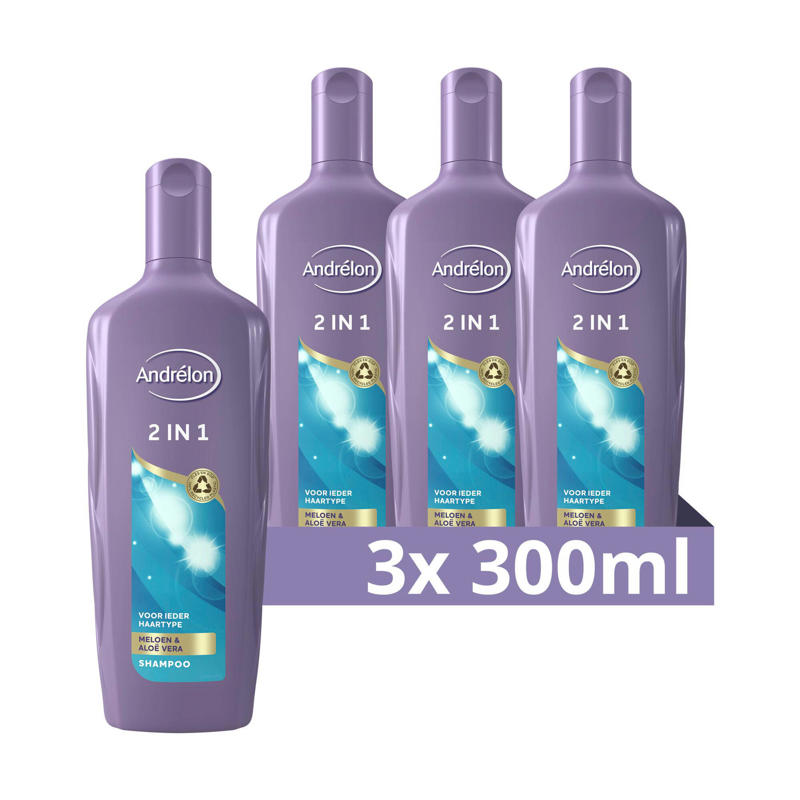 Andrélon 2 in 1 shampoo & conditioner - 3 x 300 ml | kleertjes.com