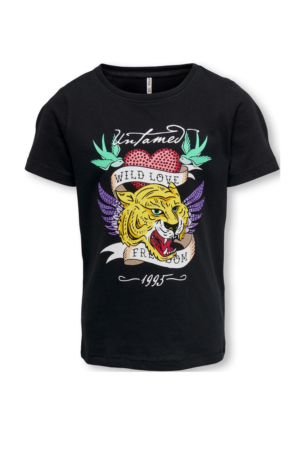 KIDS ONLY GIRL T-shirt KOGALICE met printopdruk zwart | kleertjes.com