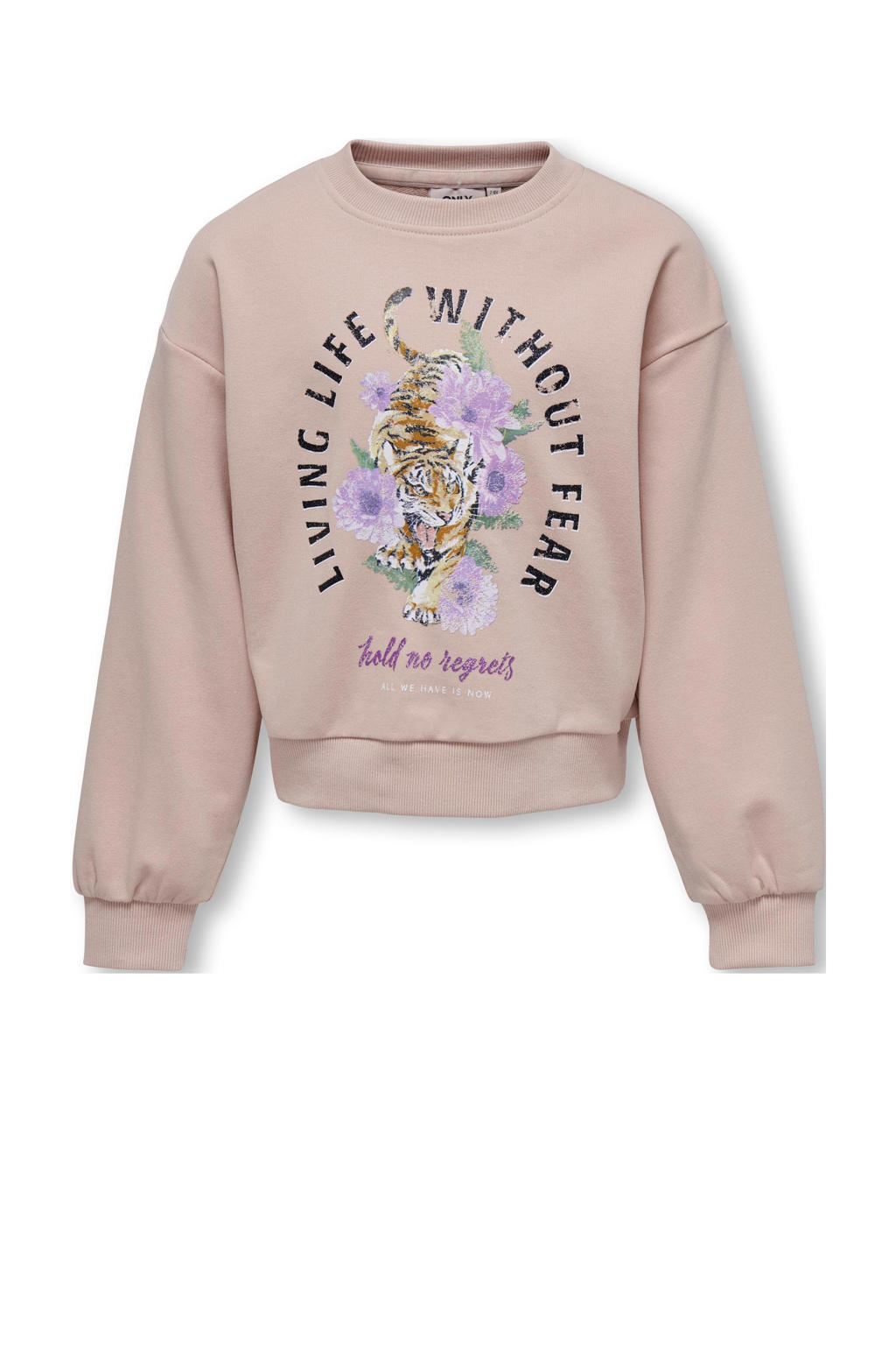 KIDS ONLY GIRL sweater KOGFANCY met printopdruk licht oudroze ...