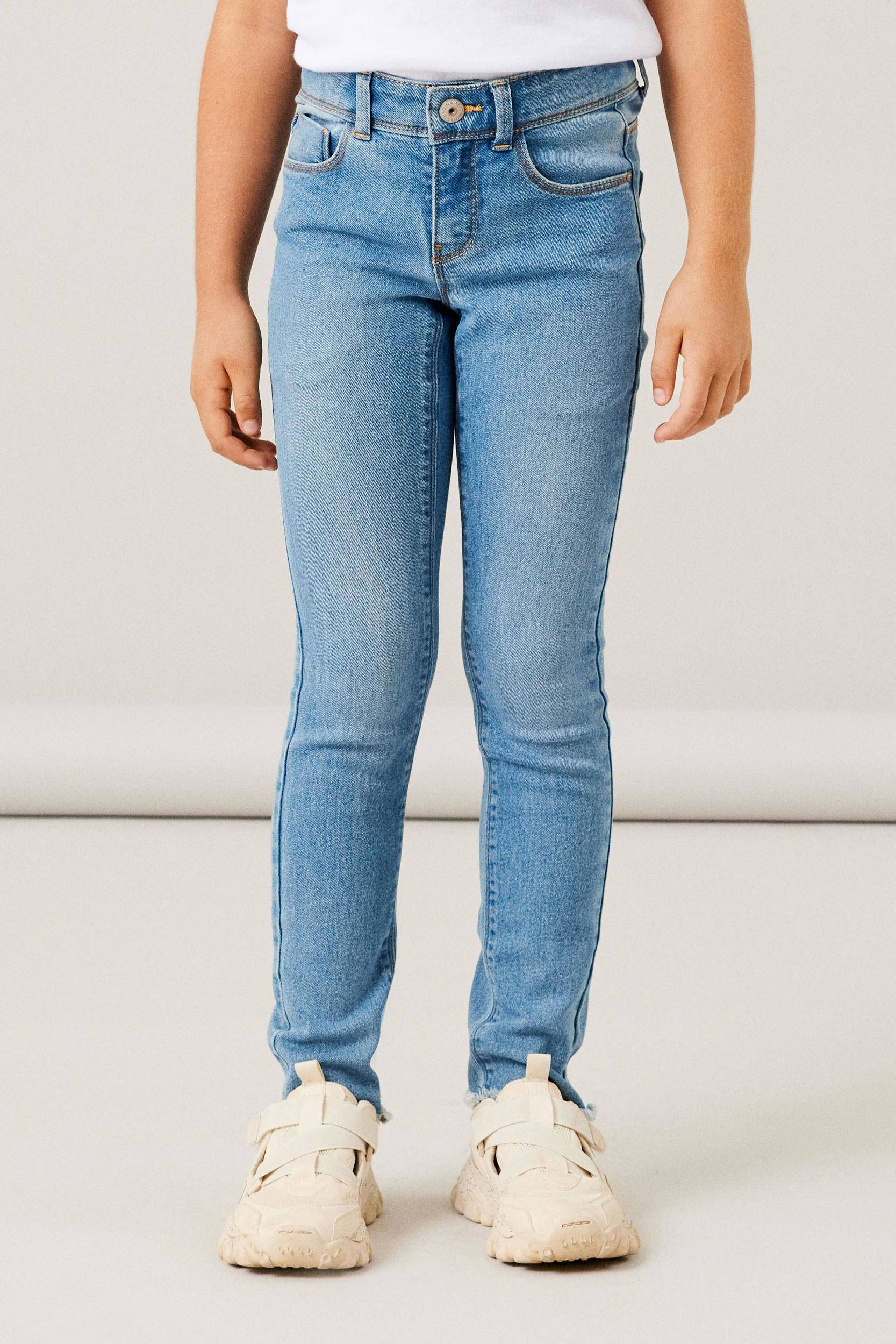 NAME IT KIDS skinny jeans NKFPOLLY light blue denim | kleertjes.com