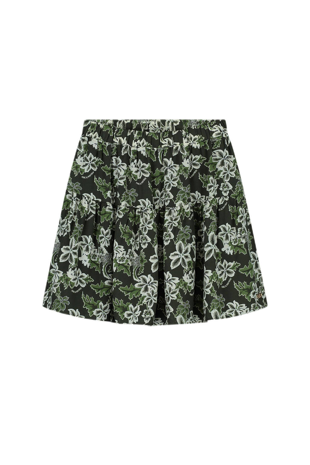 NIK&NIK gebloemde rok Ruby groen | kleertjes.com